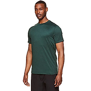Gaiam Men's Athletic Yoga T-Shirt - Moisture Wicking Gym Training and Workout Shirt - Everyday Pine Grove Heather, Small