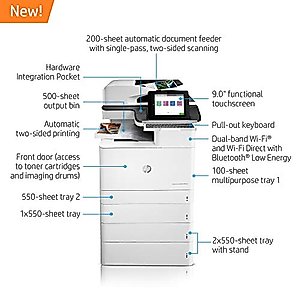 HP Color LaserJet Enterprise Flow Multifunction M776z All-in-One Wireless Duplex Printer with JetIntelligence (3WT91A)