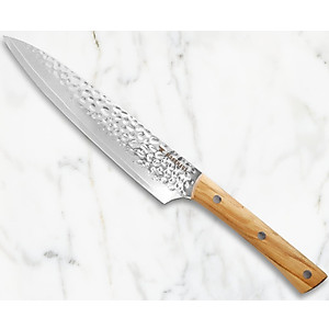 Moorhaus 8" Kitchen Knife, Stainless Damascus Steel 67 Layer - Razor Sharp, Superb Edge Retention, Stain & Corrosion Resistant Chefs Knives