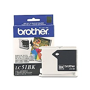 Brother Lc51bk Innobella Ink Cartridge, Black - in Retail Packaging