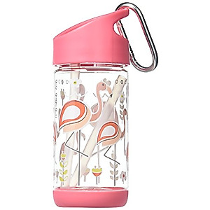 SugarBooger Flip & Sip Clear Tritan Cup, Flamingo