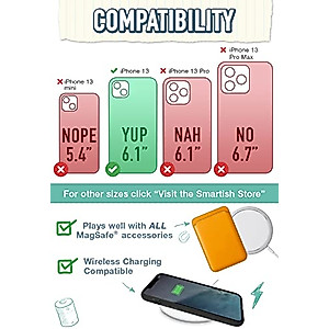 Smartish iPhone 13 Protective Case - Gripzilla Compatible with MagSafe [Rugged + Tough] Armored Slim Cover with Drop Protection - Black Tie Affair