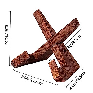 Wooden Cookbook Stand,Multipurpose Recipe Display Stand Holder,Solid Wood Book Stand for Kitchen Countertop Farmhouse Style Decor Display Stander