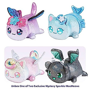 Aphmau 6” MeeMeow Plush Sparkle Collection 3-Pack, Surprise Box That Includes 2 Sparkle Plush + 1 Mystery Plush, Official Merch