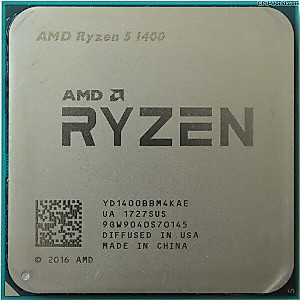 AMD Ryzen 5 1400 CPU Used 4-Core 8-Thread Desktop Processor 3.2 GHz 8M 65W Socket AM4