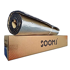 SOOMJ Heat Shield, Sound Deadening Material, Car Sound deadening mat, Engine Insulation Foam with Aluminum Sheet 1100(AA)