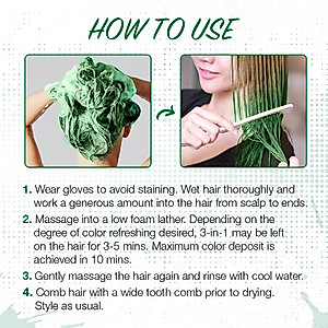 Punky Greengarious 3-in-1 Color Depositing Shampoo & Conditioner with Shea Butter and Pro Vitamin B that helps Nourish and Strengthen Hair, 8.5 oz