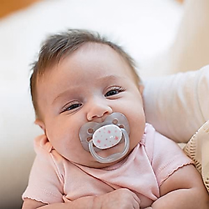 Dr. Brown's Advantage Symmetrical Pacifier with Air Flow & Pacifier Clip, Pink, 2-Pack, 0-6m