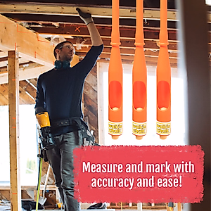 Walkie Chalk PRO Chalk Holder - Stand-Up Chalk Marker Set, 36 Inch Extended Reach, Easy Mark-Ups for Construction Sites, Trade Shows, Warehouses, Retail Planning