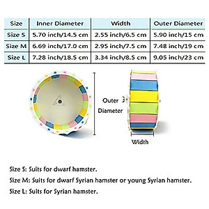 Oncpcare Hamster Exercise Toys Hamster Running Exercise Wheel Hamster Silent Spinner Accessories Adorable Hamster Cage Attachment Options Suits Little Gerbil, Chinchilla