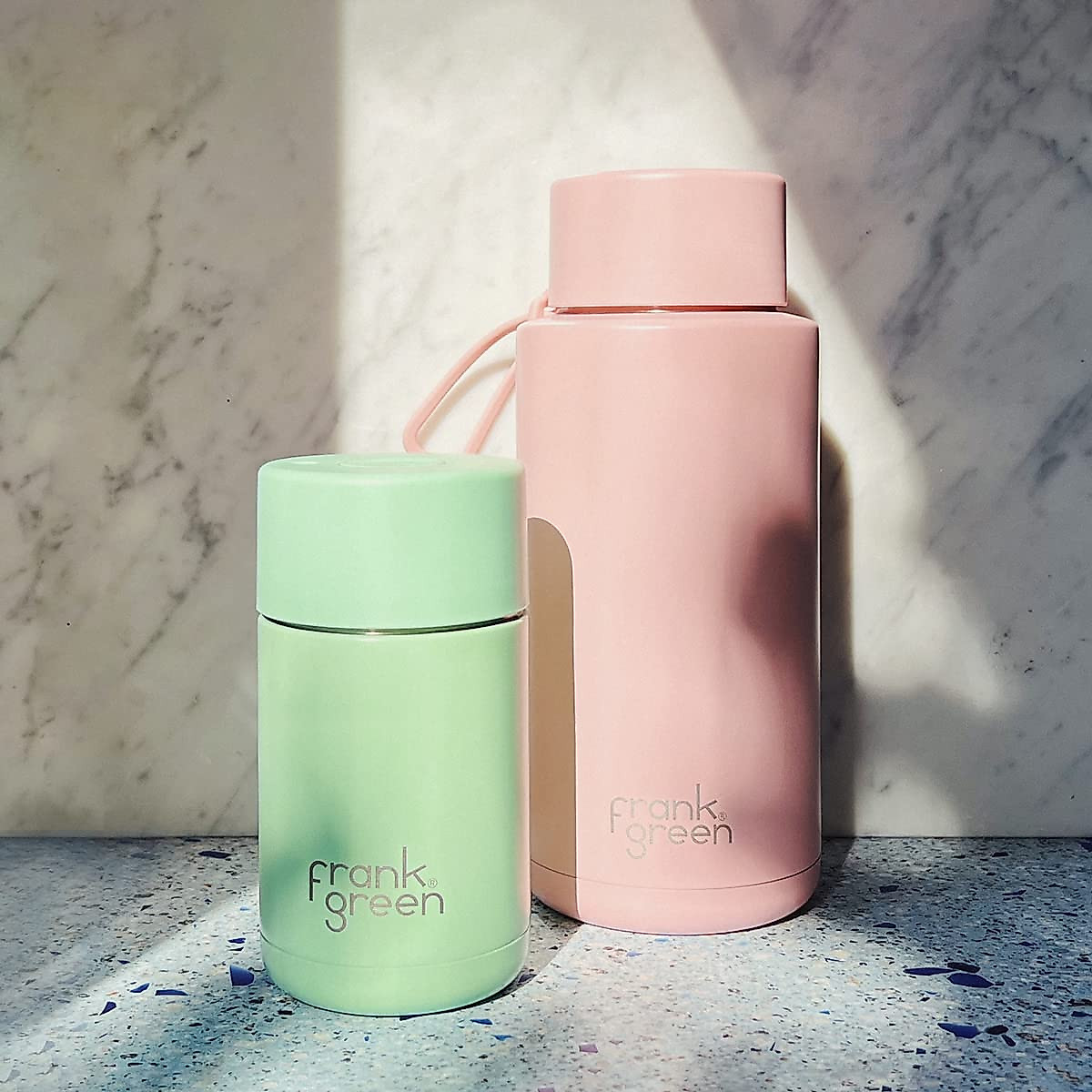 Frank Green Mint Gelato Ceramic Lined Reusable Bottle with Straw Lid, 1 EA