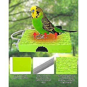 Bird Heater for Cage, Snuggle Up Bird Warmer for African Grey, Parakeets, Parrots, Small Birds, 12V Bird Cage Heater for Exotic Pet Birds, 3.3"x6"