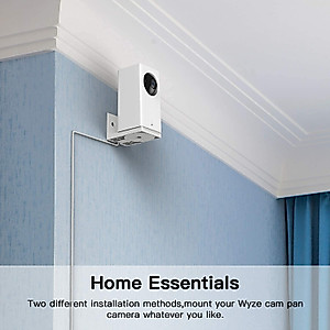 Koroao Strong Adhesive Wall Mount for Wyze Cam Pan, No Drilling,No Screw,No Wall Damage Easy Adjustable Mounting Kit Bracket