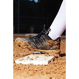 RIP-IT Girls Diamond Softball Cleats | Youth Softball Shoes for Girls | White/Navy/Red | Size 4