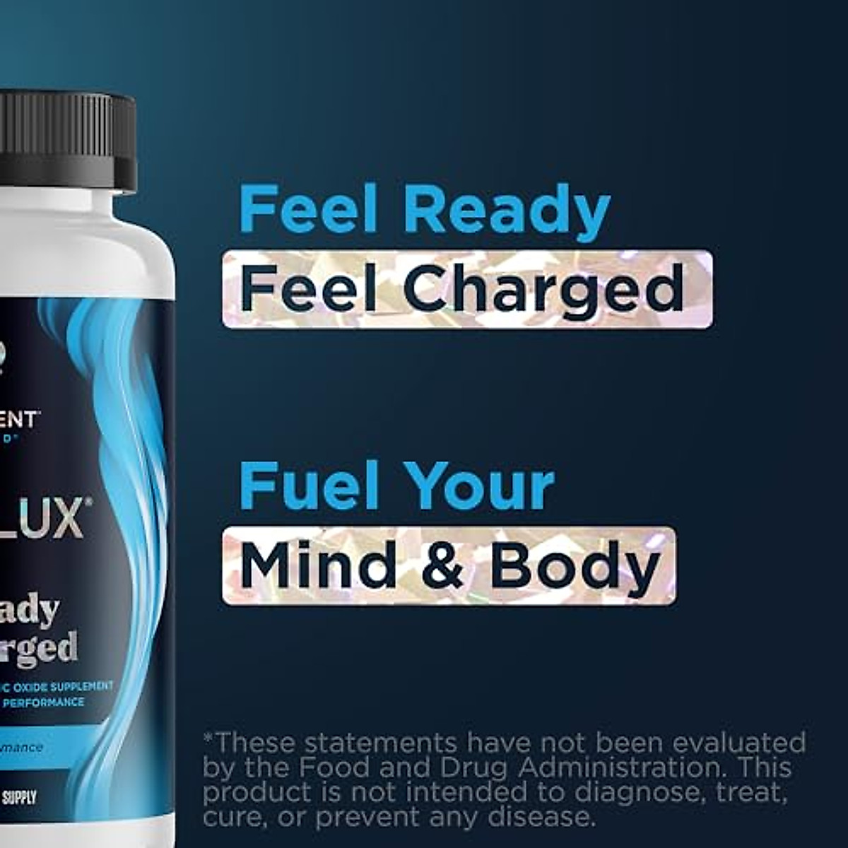 VitaFLUX Triple Power Nitric Oxide Supplement for Male Performance, Stamina, Energy, Recovery - L Arginine 2000mg, L Carnitine 1000mg, Zinc, Magnesium - Amino Acids, 180 Capsules