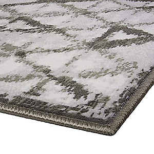 Woven Trends Modern Contemporary 3-Piece Rug Set, 5x7 Area Rug, 2x5 Runner Rug, 2x3 Accent Mat, Livingroom, Bedroom, Entryway, Durable and Stain Resistant, Gray