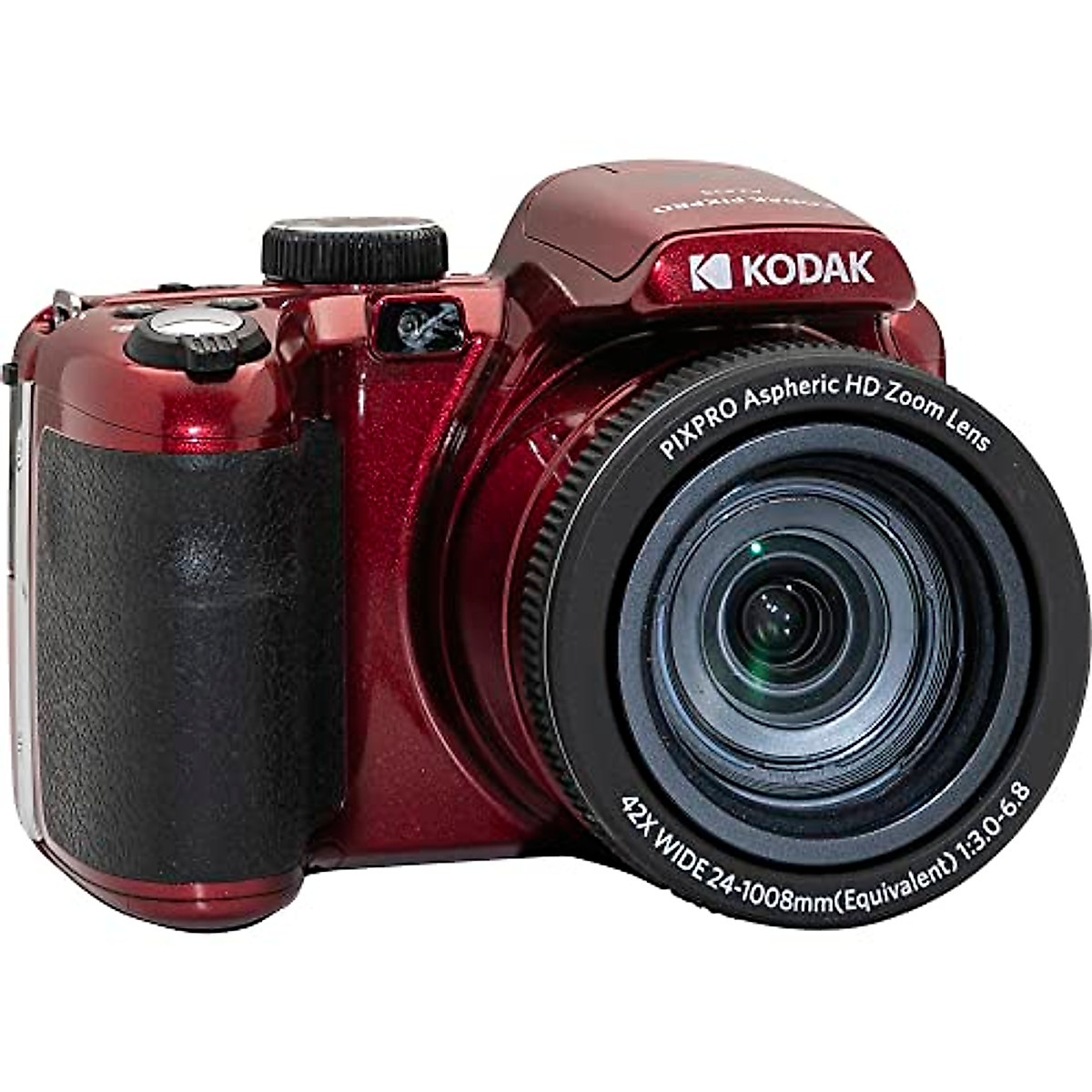 Kodak PIXPRO AZ425 Digital Camera + 64GB Memory Card + Camera Case (Black) + USB Card Reader + Table Tripod + Accessories (Red)