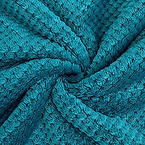 MIULEE Sherpa Fleece Blanket - Fuzzy, Super Soft Throw Blankets for Couch - Thick Fluffy Warm Blankets Perfect for Bed, Sofa, Adults - Cozy Plush Winter Plush Throws(Teal, 50" x 60")