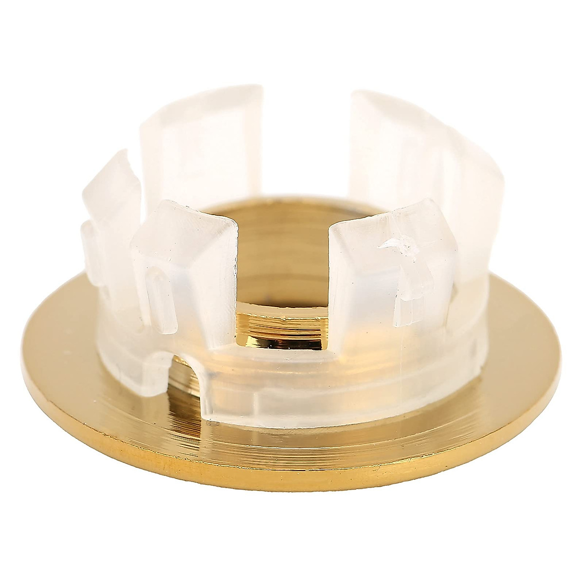 Bathroom and Kitchen Sink Overflow Cover Circular Spare Sink Hole Bathroom Sink Drains Bathtub Accessories (Gold)
