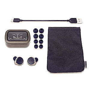 Cleer Audio, Ally Plus, True Wireless Hybrid Noise Cancelling Earbuds with 30 Hour Battery, Water Resistant, Music & Calls (Navy)