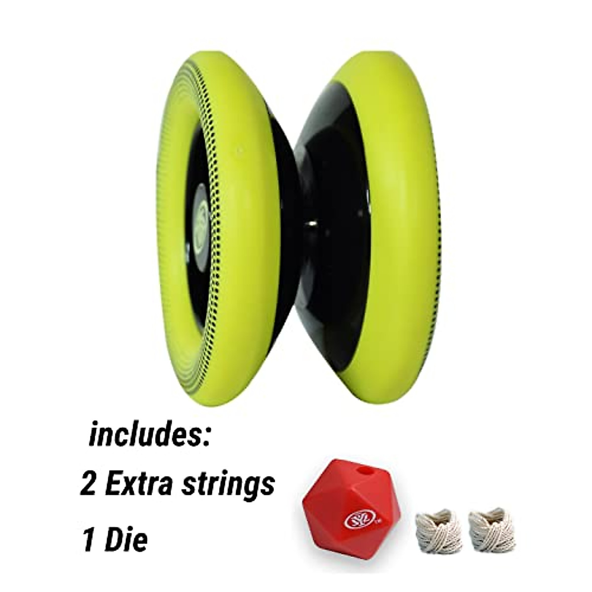 Yomega Xodus II YoYo– Includes Roller Bearing Technology, Rubber Rims and Wing Shape Design – Professional Responsive YoYos Intermediate Level Play (Black Yellow)