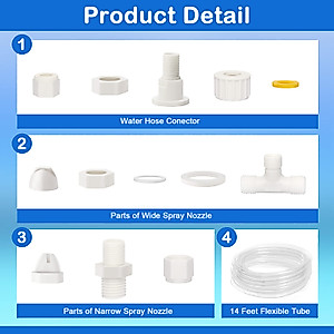 Pool Slide Water Tubing Kit, Spray Hose Kit/Parts for Inground Pool ...