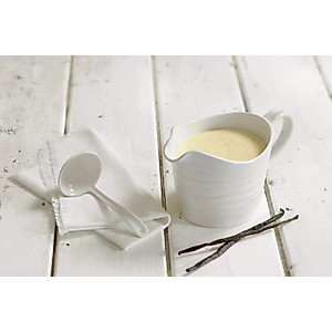 Portmeirion Sophie Conran White Mini Sauce Jug and Ladle Set | 16 Oz Sauce Jug for Gravy and Salad Dressings | Made from Fine Porcelain | Dishwasher Safe