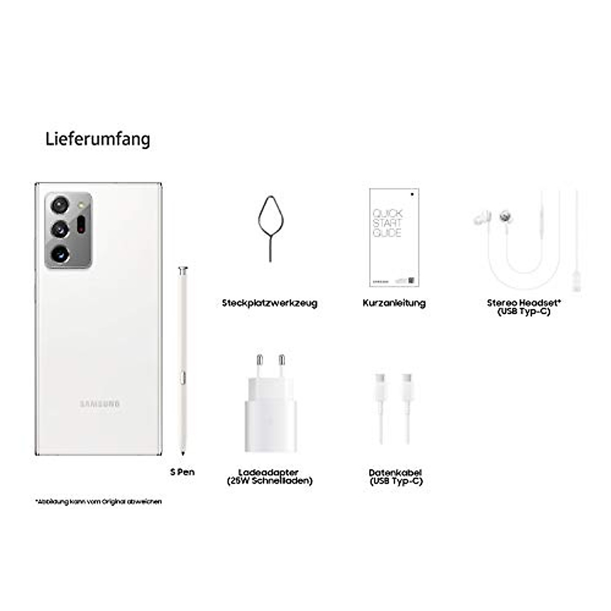 Samsung Galaxy Note 20 Ultra SM-N986B/DS, Dual SIM 5G, International Version (No US Warranty), 12GB+256GB, Mystic White - Unlocked