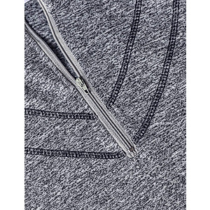 Vldnery Women Athletic Golf Shirt Moisture Wicking Yoga Workout Zip Shirts (XL)