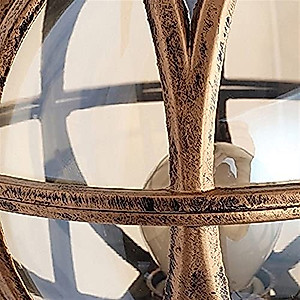 European Wall Light Residential Villa Courtyard Wall Lamp Outdoor Waterproof IP54 Wall Light Garden Home Hotel Aisle Aluminum Wall Lantern European Antique Spherical Glass Sconce E27 Fixture