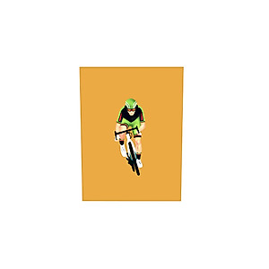 Liif Bicycle Racing Cycling 3D Greeting Pop Up Fathers Day Card, Birthday Card for Him, Men, Dad, Cyclist, Competitive Bicycler, Sara Miller, Retirement Card | With Message Note | Size 8 x 6 Inch