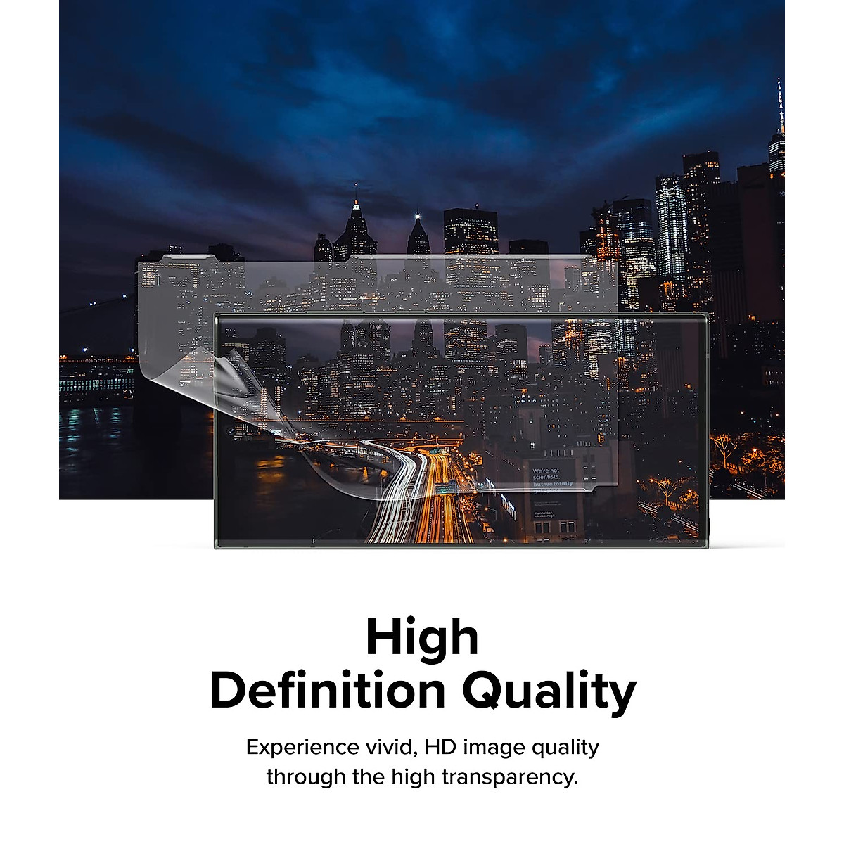 Ringke Dual Easy Wing [2 Pack] Compatible with Samsung Galaxy S23 Ultra 5G (2023), Premium Full Cover Film Case Friendly Screen Protector with Easy Application Kit