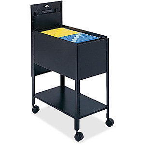 Safco Extra Deep Mobile Tub File, Rolling File Cart, Fits Letter and Legal-Size Hanging Folders, Includes a Locking Lid and 2 Keys