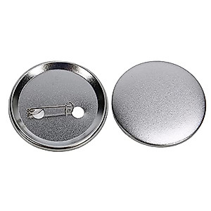 Blank Button Badge Parts Set, 100 Sets Round Button Maker Supplies for Button Making Machine, Buttons Components with Badge Cover, Badge Holder and Clear Film(58mm)