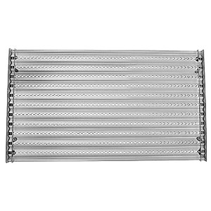 Stamped Emitter & Cast Iron Grill Grate Replacement Parts for Charbroil 463242715 463242716 Commercial Infrared 4B 463257520 463276016 466242715 466242815 G541-0016-W2 G533-2200-W1, 17x9.5'', 3PCS Set