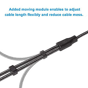 J&D 3.5mm TRS to Dual 6.35mm TS Breakout Cable, Gold Plated Audiowave Series 1/8 to Dual 1/4 Stereo Cable Splitter with Nylon Braid Compatible with PC, Computer Sound Card, Mixer, Speaker, 9 Feet