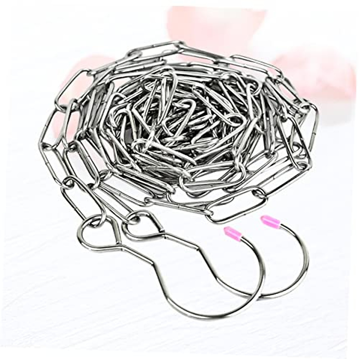 Zerodeko 3pcs Metal Clothing Rack Stainless Steel Chain Portable Drying Rack Clothes Storage Chains Display Hanging Chain Adjustable Clotheslines Clothes Drying Chain Clothes Drying Rack