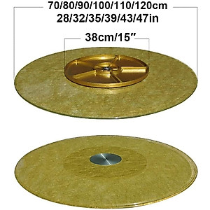27 Inches Heavy Duty Lazy Susan, Round Glass Turntable, 360° Dining Table Rotating Tray, Safe Smooth, 200KG Bearing For Banquets Party (Color : 12mm/0.47in Thick, Size : 70cm/28in)