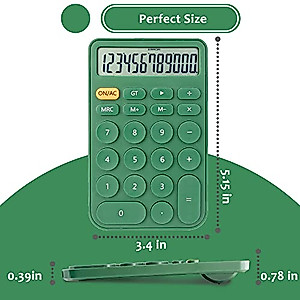 VEWINGL Standard Calculator 12 Digit,Desktop Large Display and Buttons,Calculator with Large LCD Display for Office,School, Home & Business Use,Automatic Sleep,with Battery (Green) XT100