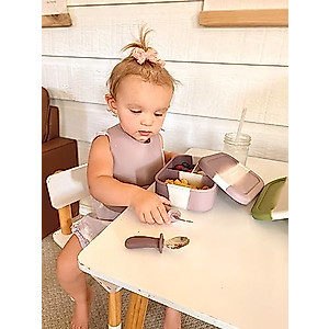 The Dearest Grey Leakproof Silicone Bento Box For Adults & Kids (Purple Tie Dye)