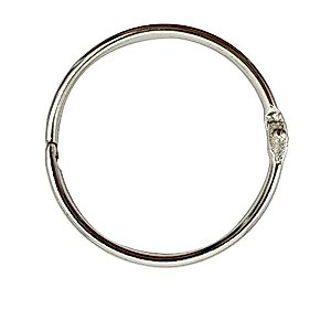 3Inch (12 Pack) Loose Leaf Binder Rings, Nickel Plated Steel Binder Rings, Keychain Key Rings, Metal Book Rings, Silver, for School, Home, or Office