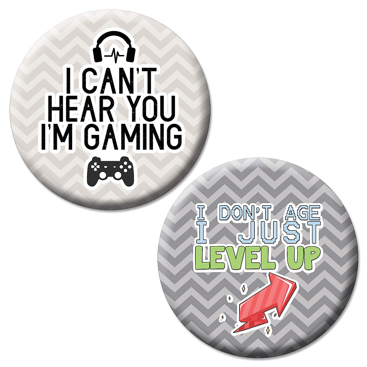 Creanoso Funny Wearable DIY Custom Design Art Button Badges - Gamer (10-Pack) - Stocking Stuffers Premium Quality Gift Ideas for Children, Teens, & Adults - Corporate Giveaways & Party Favors