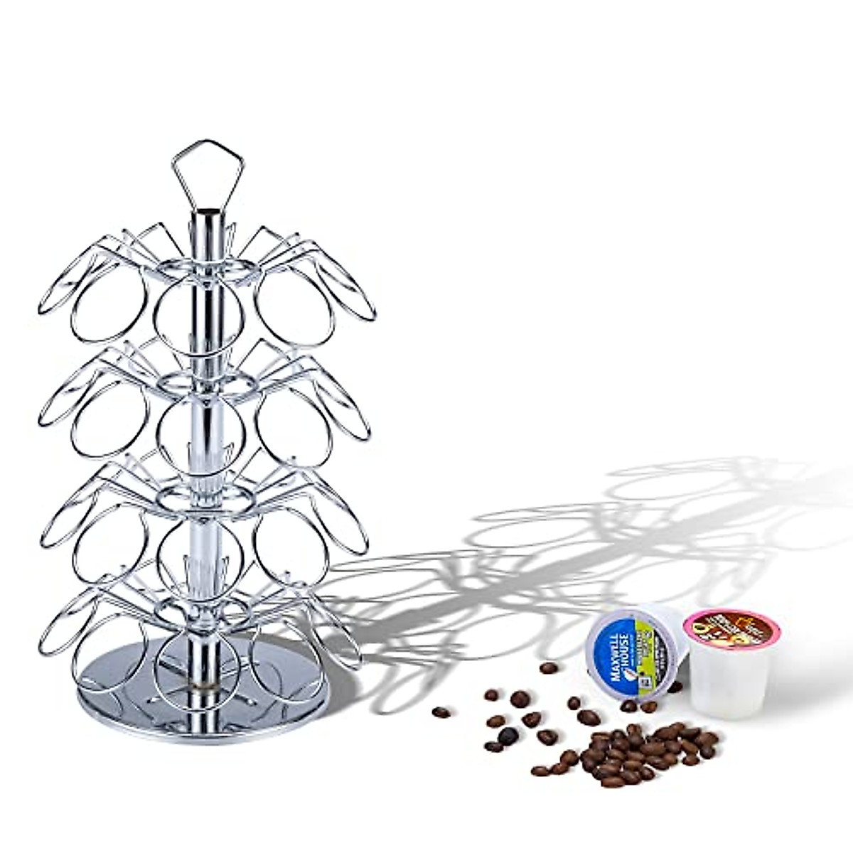 Rice rat K cup Holder Storage Coffee Capsules Pod Holder Carousel 3 Tier Compatible with 27 K-Cup Pods