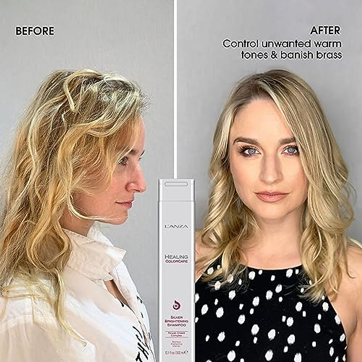 L'ANZA Healing ColorCare Silver Brightening Conditioner, for Silver, Gray, White, Blonde & Highlighted Hair, Boosts Shine and Brightness While Healing, Controls Unwanted Warm Tones