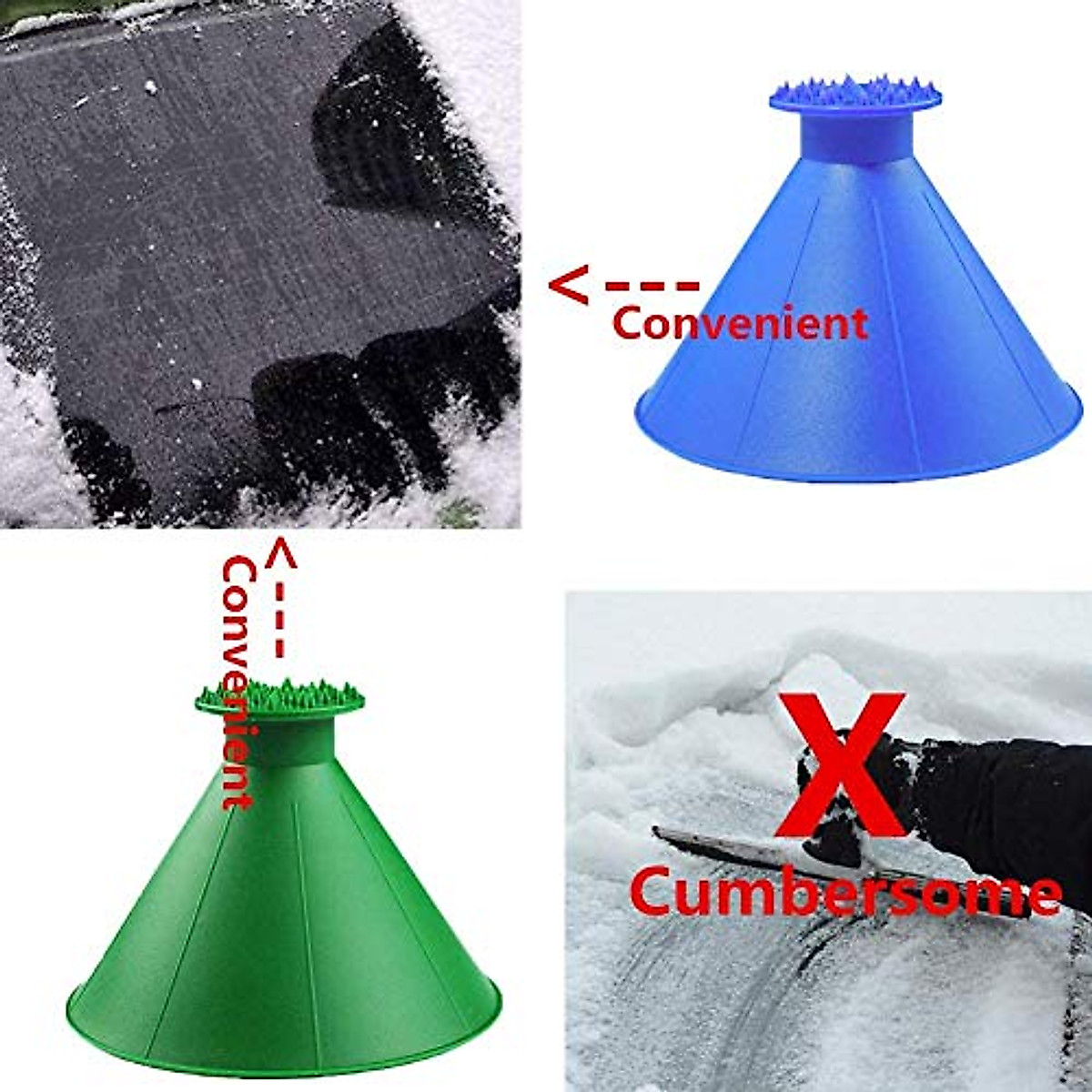 Round Ice Scraper for Car Windshield - Magical Car Ice Remover for Windshield Round Snow Ice Scrapers Remover