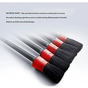 COCODE Detail Brush (Set of 5), Auto Detailing Brush Set Perfect for Car Motorcycle Automotive Cleaning Wheels, Dashboard, Interior, Exterior, Leather, Air Vents, Emblems