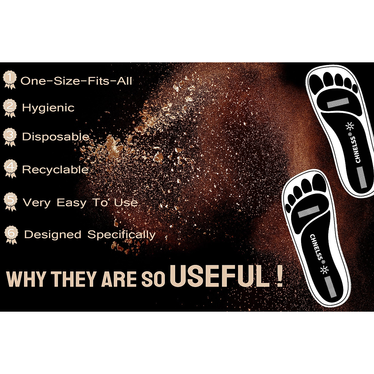 Black 60Pairs(120Feet)Disposable Spray Tanning Feet Pads for Hygienic Foot Protectors,Comfortable & Hygienic Spray Tan Pads Feet-Specifically for the Spray Tanning Industry or Salon,One Size-Non Slip