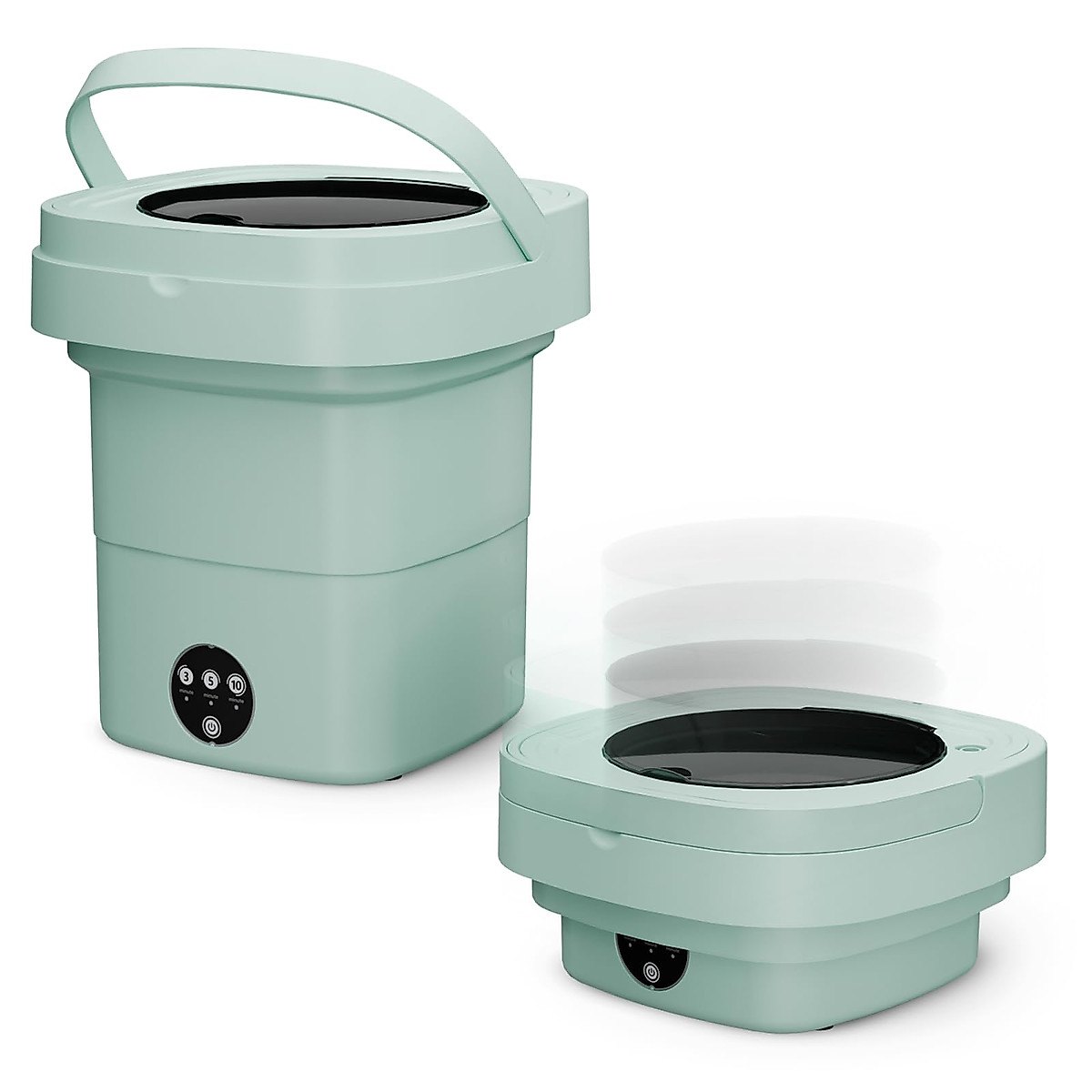 iJoy Portable Washing Machine (11L) with 3 Time Modes Mini Washer Deep Cleaning Automatic, Small Washing Machine for Underwear and Small Clothes during Travel - Large Capacity (Green)