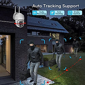 XVIM Wireless Security Camera, 3MP Security Camera Outdoor with 32G SD Card, Night Vision, Remote Access, Motion Detection, 2-Way Audio, Supports SD Card/Cloud Storage, Waterproof