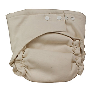 Osocozy Two Sized Fitted Cloth Diaper - 6 Count (Pack of 1) - Soft, Durable and Absorbent 100% Cotton Birdseye Weave Material. Easy to Use Snap Closures. Size 1 Fits 7-18 lbs